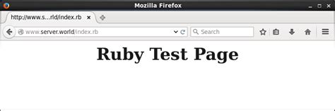 Fedora 23 Apache D Use Ruby Scripts Server World