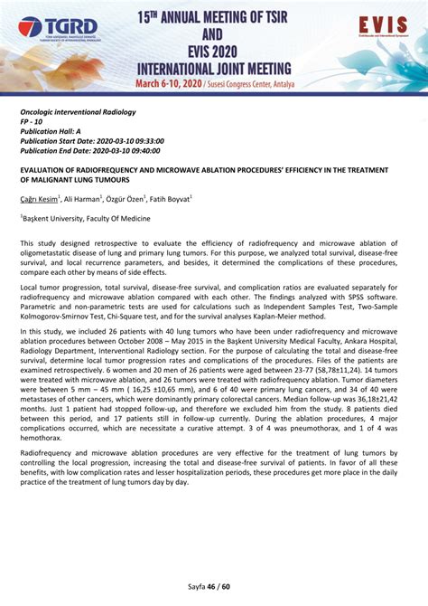 Pdf Evaluation Of Radiofrequency And Microwave Ablation Procedures Efficiency In The
