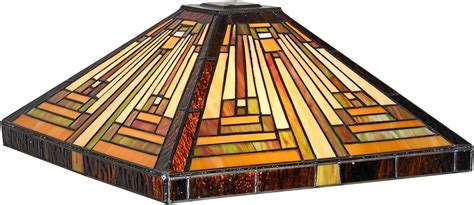 20 Inch Stained Glass Lamp Shade Replacement Only Tiffany Style Beige