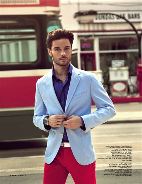 Casey Taylor Embraces Color For Argyle The Fashionisto Men Red