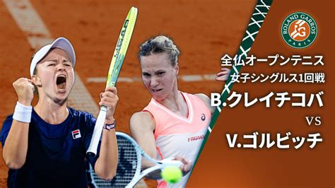 全仏オープンテニス2024【女子】 女子シングルス1回戦 Bクレイチコバcze Vs Vゴルビッチsui Wowowオンデマンドで見る