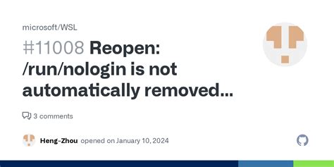 Reopen Runnologin Is Not Automatically Removed After Rebooting Ubuntu In Wsl2 · Issue 11008