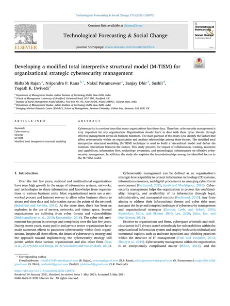 Pdf Developing A Modified Total Interpretive Structural Model M Tism For Organizational