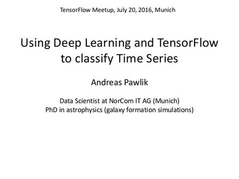 Using Deep Learning And Tensorflow To Classify Time Series