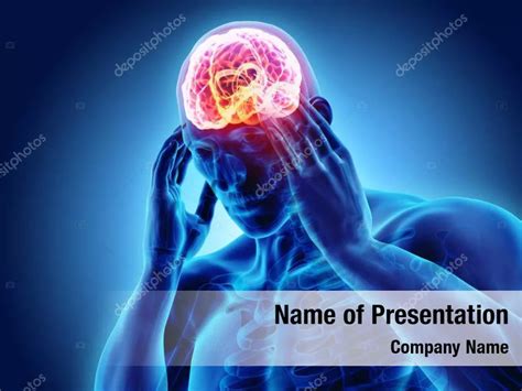 3d Man With Headache Powerpoint Template 3d Man With Headache Powerpoint Background