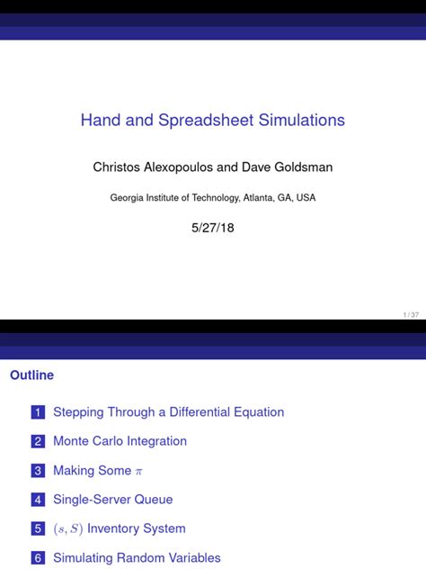 Module03 Handsimulationslides 180527 Pdf Pi Monte Carlo Method