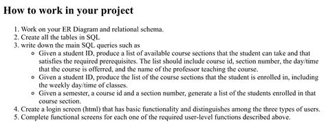 Solved For This Project You Will Design And Implement A