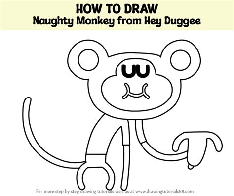 How To Draw Naughty Monkey From Hey Duggee Hey Duggee Step By Step DrawingTutorials Com