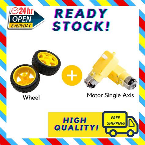 Car Plastic Wheel Arduino Tt Motor Single Axis Motor Arduino Motor Roda