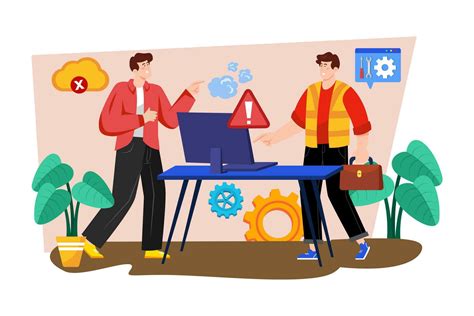 Technical Support Representative Troubleshooting Customer Technical Issues 25452221 Vector Art