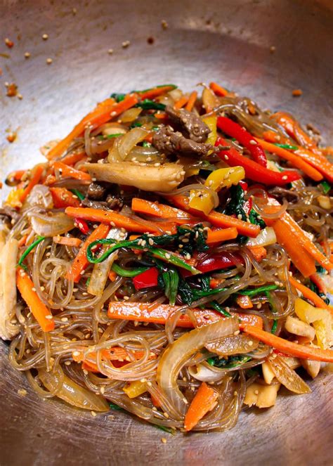 The Best Japchae Recipe Korean Glass Noodle Stir Fry Artofit
