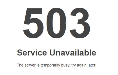 what is error 503 and how to fix it