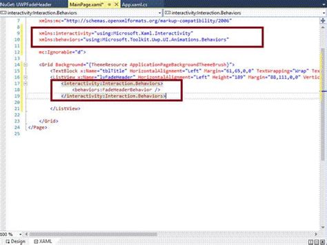 Fading Header In List View Using Uwp With Xaml And C