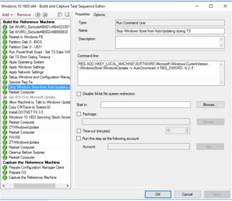 Sccm Current Branch Build And Capture Task Sequence For Windows 10 1803