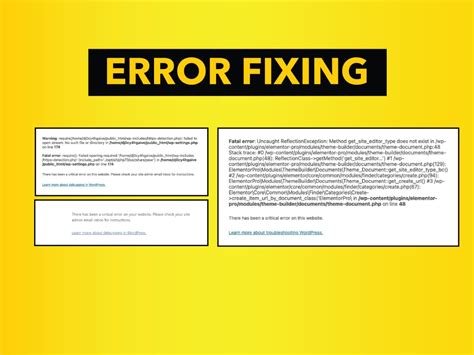 Wordpress Bug Fixing Critical Error White Screen Error Fixed In 1 Hour Upwork
