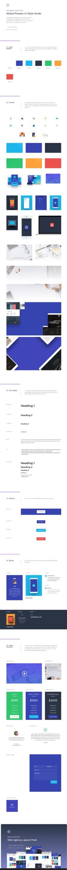 Get A Free Global Presets Style Guide For Divis Web Agency Layout