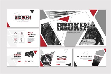 Broken PowerPoint Template Presentation Template