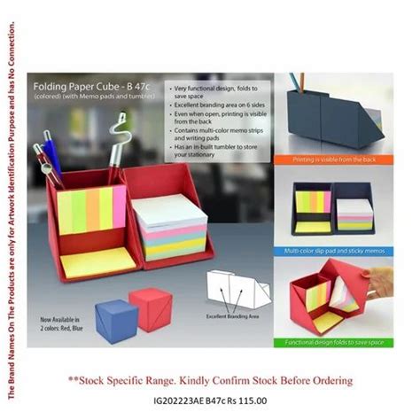 Memo Cube Holder With Pad At Piece Customized Office Stationery In New Delhi ID