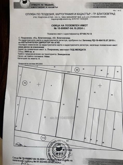 Покровник Поземлен имот Земеделска земя 2600 кв м четвърта категория Земеделска земя градини