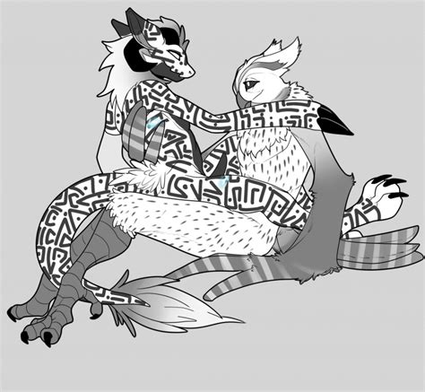 Rule 34 Anal Anal Sex Anthro Avian Bird Bite Mark Black And White Duo