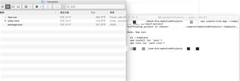 使用npx create vite app template react my react project会创建一个 template