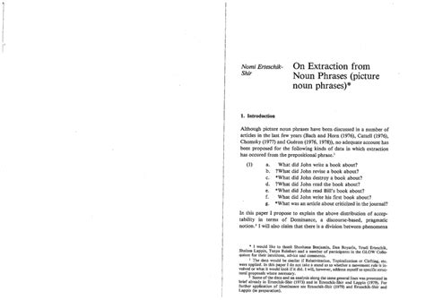 Pdf On Extraction From Noun Phrases Picture Noun Phrases