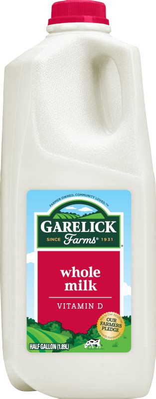 Whole Milk Plastic Half Gallon Garelick Farms®