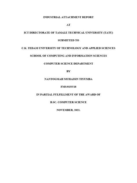 Ict Directorate Internship Report Pdf Business Technology And Engineering