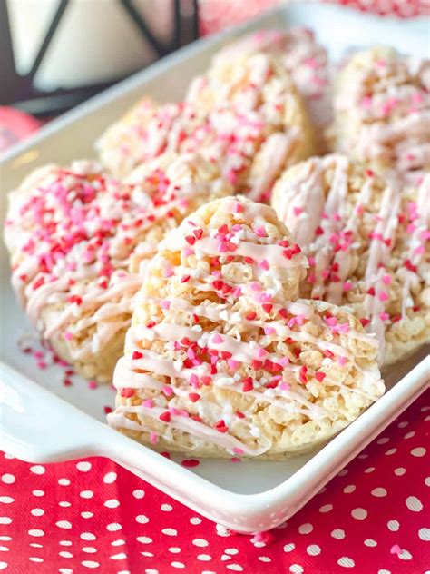 Valentines Heart Rice Krispie Treats Whiskful Cooking
