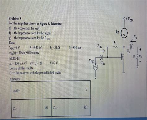 Solved D Problem For The Amplifier Shown In Figure Chegg Com
