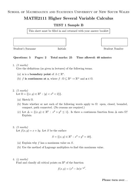 Test1sampleb School Of Mathematics And Statistics University Of New