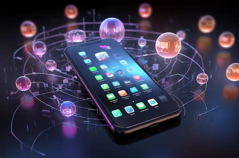 Premium Photo Virtual Personal Assistant Icons Floating Around Generative Ai