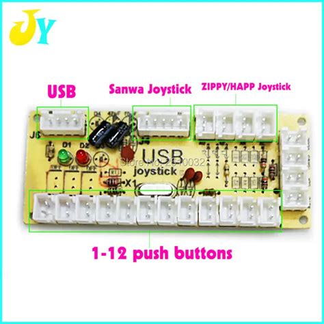 2 Set Perfect Zero Delay USB PC Joystick PCB Board USB Controls To JAMMA MAME 2PIN For HAPP Type