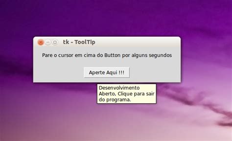 Visual Tooltip Tkinter Python Linux Desenvolvimento Código Aberto