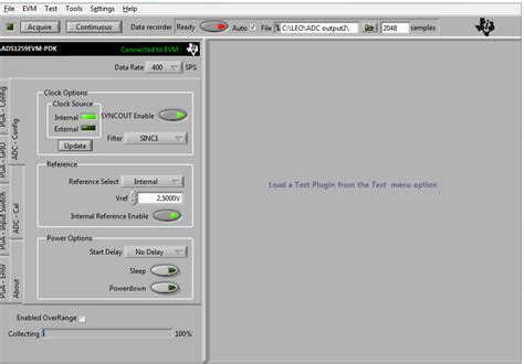 ADCpro Cannot Record The Data For ADS Evm Data Converters Forum