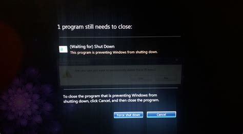 Windows Cannot Shut Down Because The Program Waiting For Shut Down Is