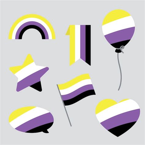 Premium Vector Yellow White Purple And Black Colored Icons As The