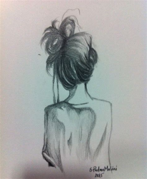Messy Bun Drawing At PaintingValley Com Explore Collection Of Messy Bun Drawing