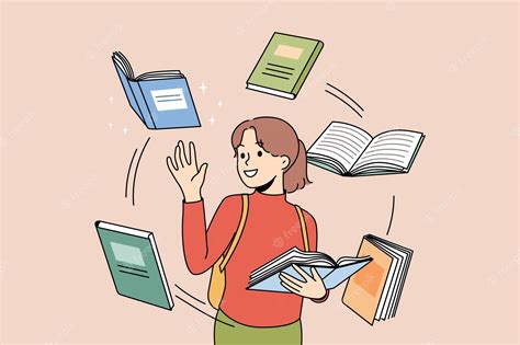 Premium Vector Happy Girl Reading Book