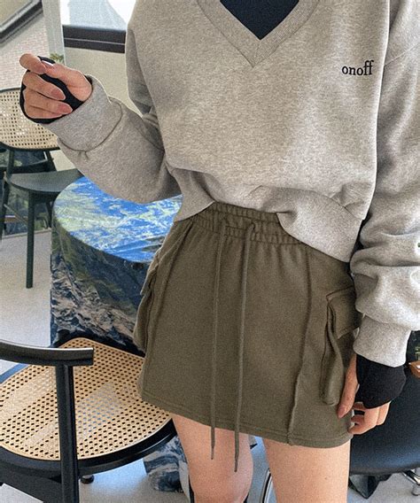 유니 로우라이즈 쭈리 밴딩 핀턱 카고 골반 미니 스커트 무료배송