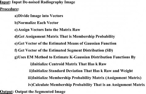 gamma radiography image segmentation algorithm with em using gaussian