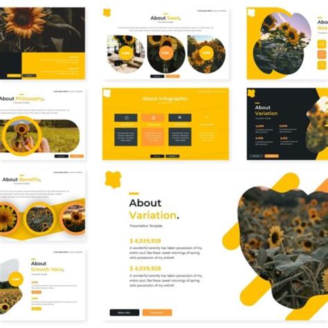 Flower Google Slides Template Master Bundles