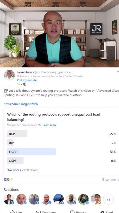 Jarrel Rivera On Linkedin Eigrp Linkedin Poll Cisco Routing