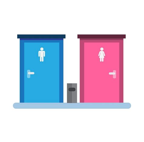 Man En Vrouw Toilet Deur Teken Pictogram Mannelijk En Vrouwelijk Geslacht Symbool In Openbare