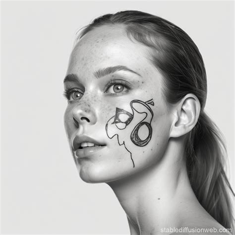 Blueprint Symbols On Female Model Stable Diffusion Online