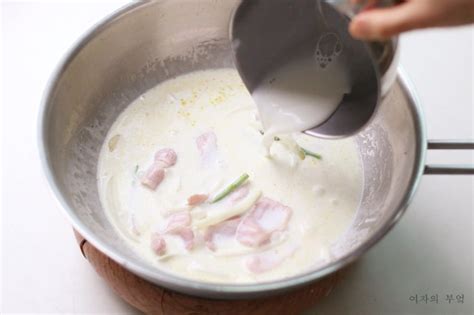 베이컨 크림파스타 만들기 재료 소스 생크림 우유 크림파스타 종류 크림스파게티 만들기 네이버 블로그