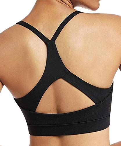 Yaavii Padded Strappy Sports Bra For Women Sexy Cross Back Yoga Bras