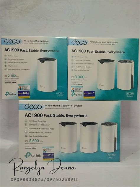 TP LINK Deco S7 1 2 3 PACK AC1900 Whole Home Mesh Wi Fi System Dual Band Computers Tech