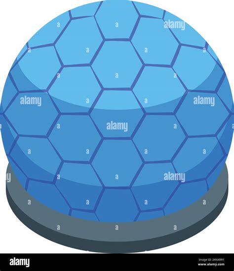 Futuristic Geodesic Dome With A Blue Honeycomb Pattern Is Representing Modern Architecture And