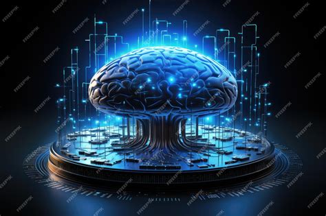 Premium Ai Image Microprocessor Super Computer Artificial Intelligence In The Form Of A Brain